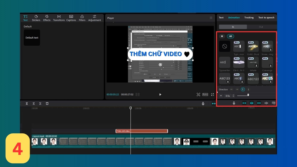 Cách chèn chữ vào video CapCut trên máy tính cực đơn giản